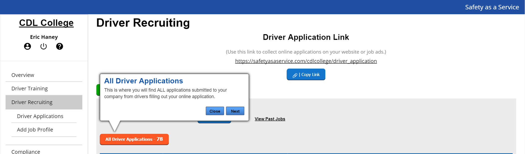 Online Driver Applications